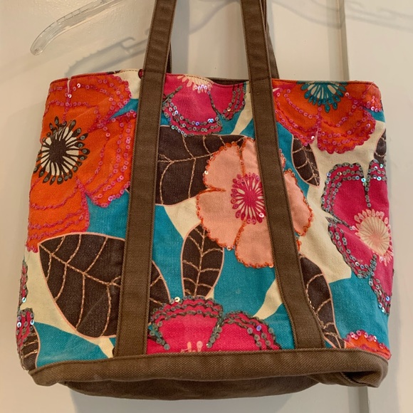 Janeville | Bags | Rare Unique Janeville Sequined Tote | Poshmark